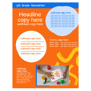 Orange/Blue newsletter | Lucidchart