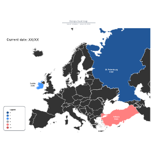 Europe heat map