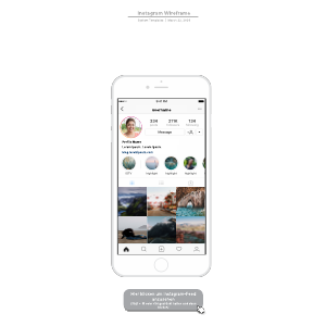 Instagram Wireframe Vorlage | Lucidchart