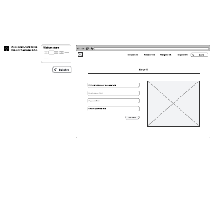Sign-up page wireframe