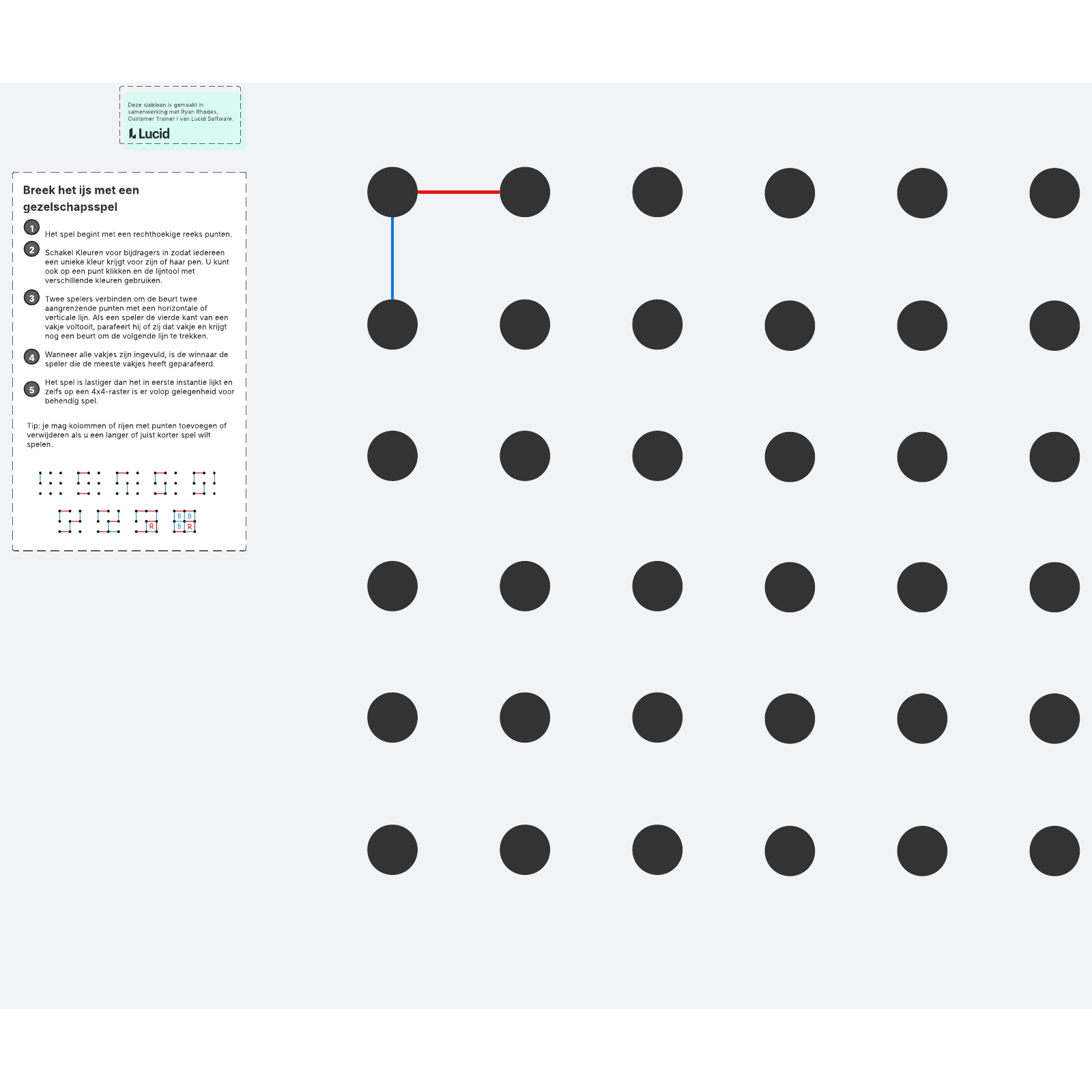 Sjabloon voor spel kamertje verhuren
