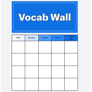 Vocabulary Wall | Lucidedu