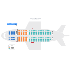 Airplane seating chart example
