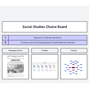 Social studies choice board
