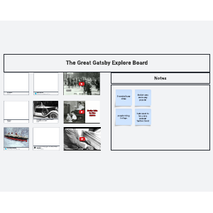 Great Gatsby explore board example | Lucidspark