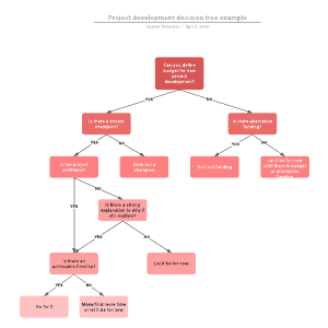 Project development decision tree example