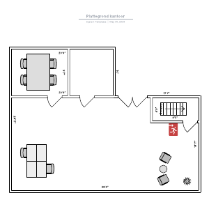 Plattegrond kantoor
