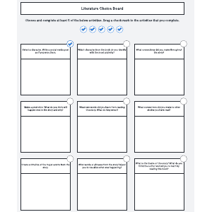 Literature choice board