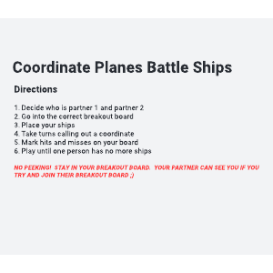 Coordinate planes battle ships