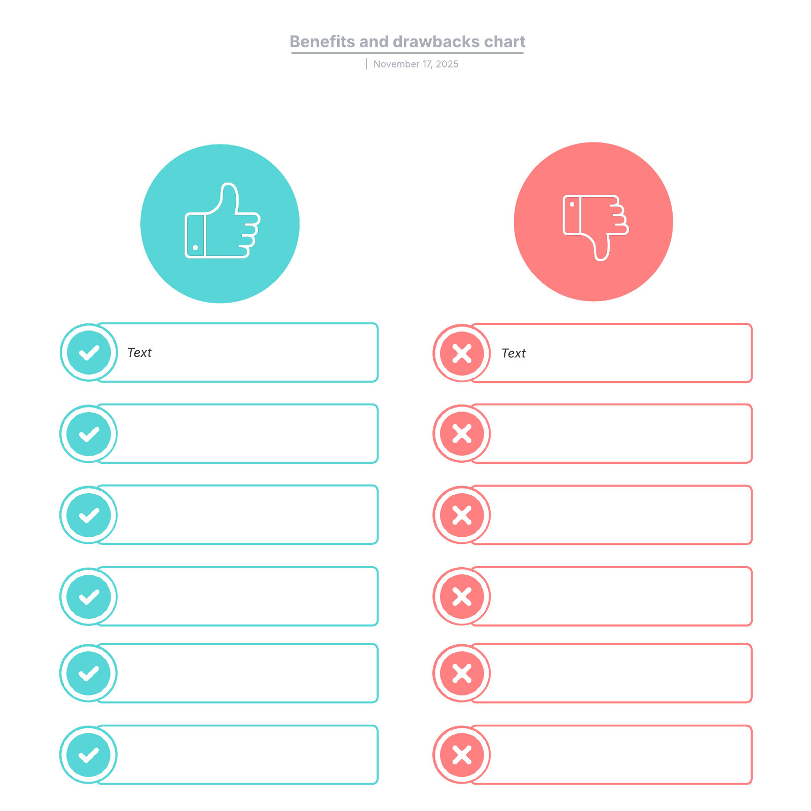 Pros And Cons Template