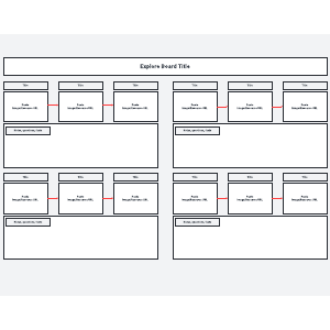 Explore board with multiple note sections
