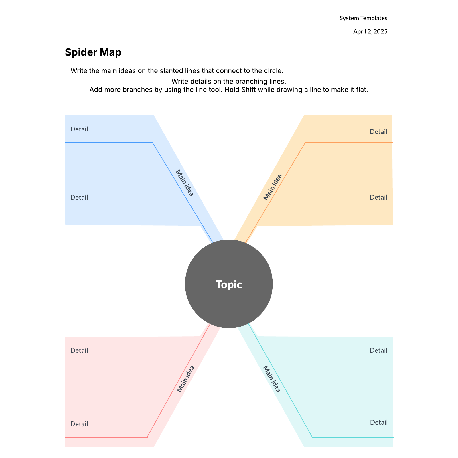 Spider Map Template