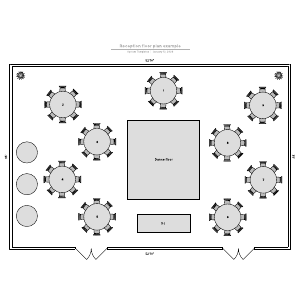 Reception floor plan example