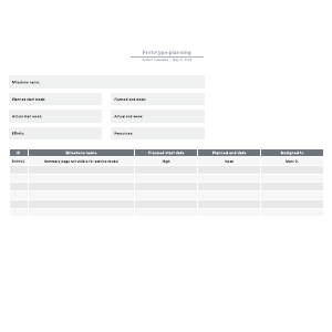 Prototype planning
