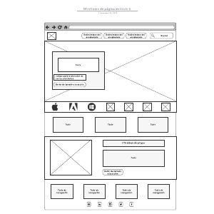 Wireframe de página de inicio 2