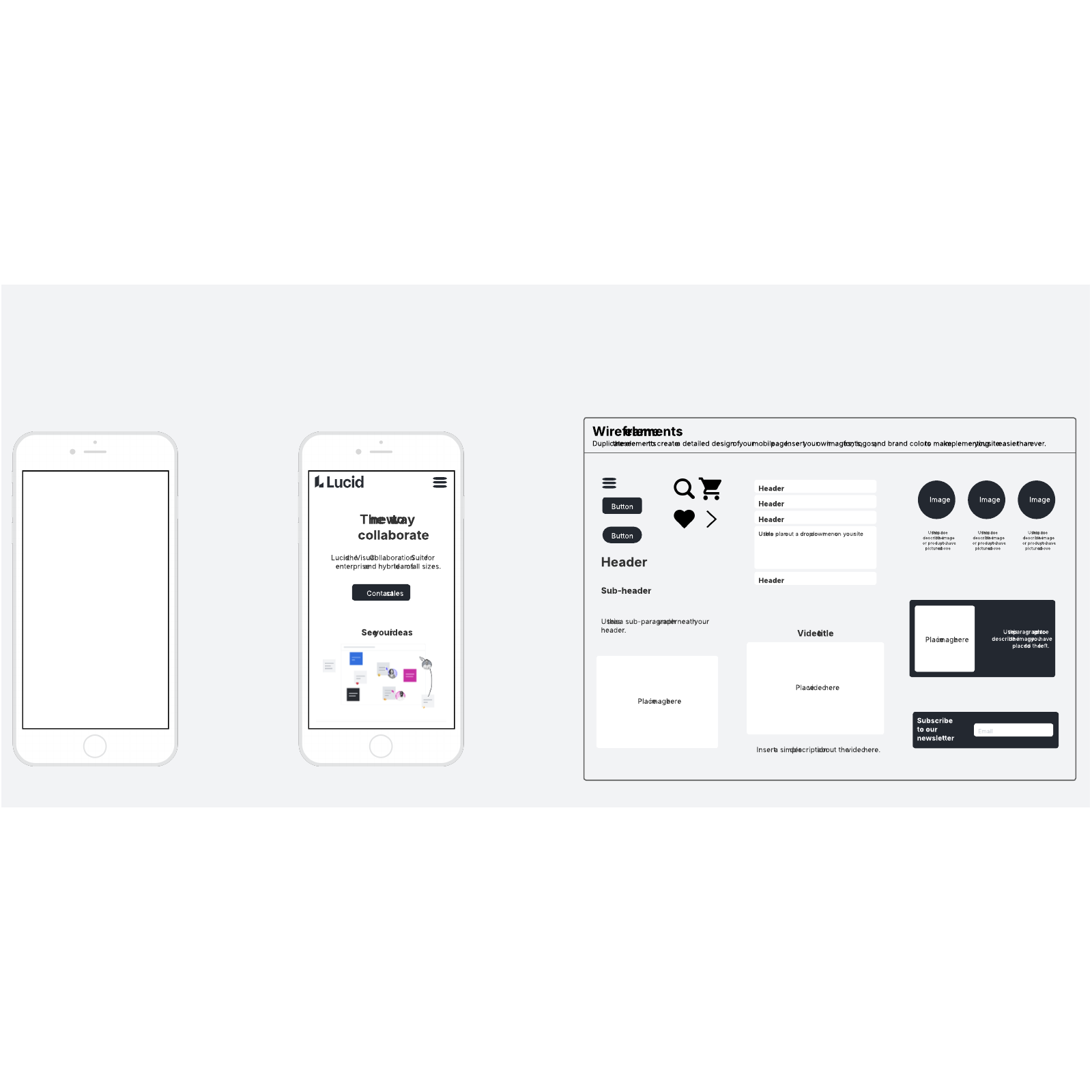 Detailed mobile wireframe | Lucidspark